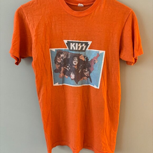 Shirts | Rare 1975 Vintage Kiss Band Tee | Poshmark